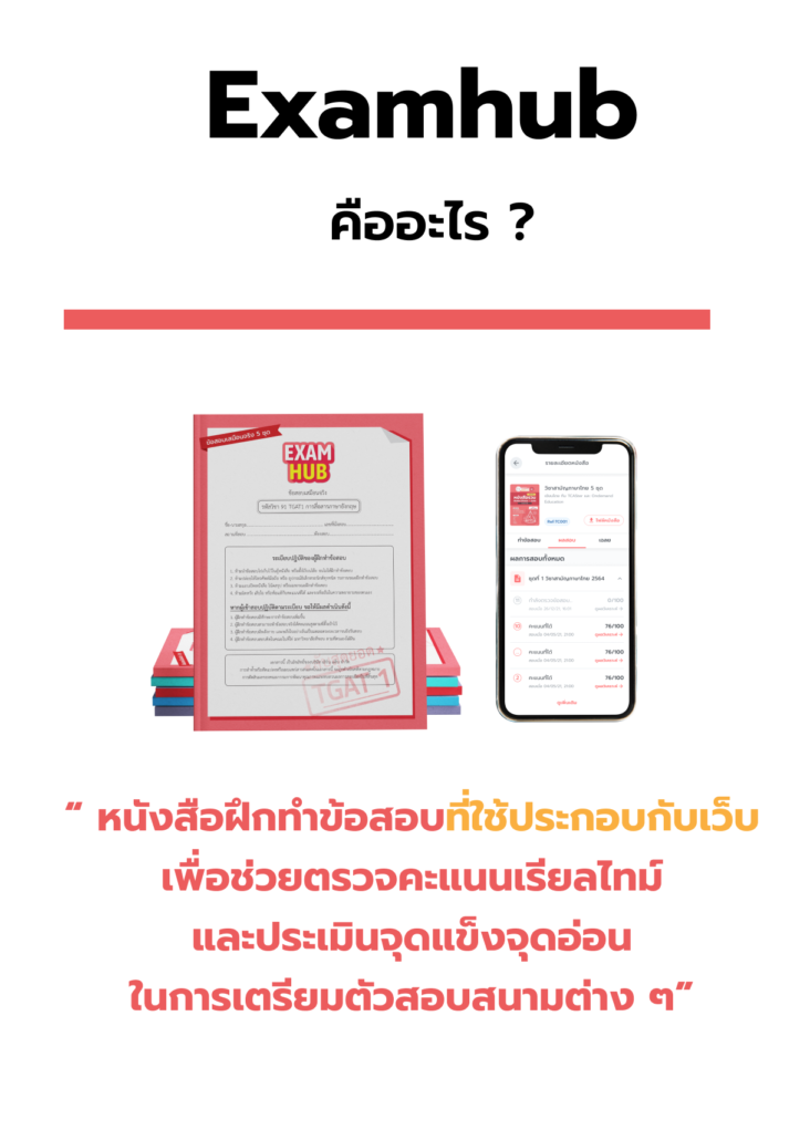 ExamHub หนังสือทำข้อสอบพร้อมระบบวิเคราะห์คะแนน by TCASter